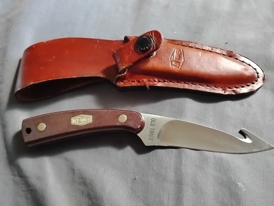 VINTAGE OLD TIMER 158OT GUT HOOK SKINNER HUNTING KNIFE - 3” Blade | eBay