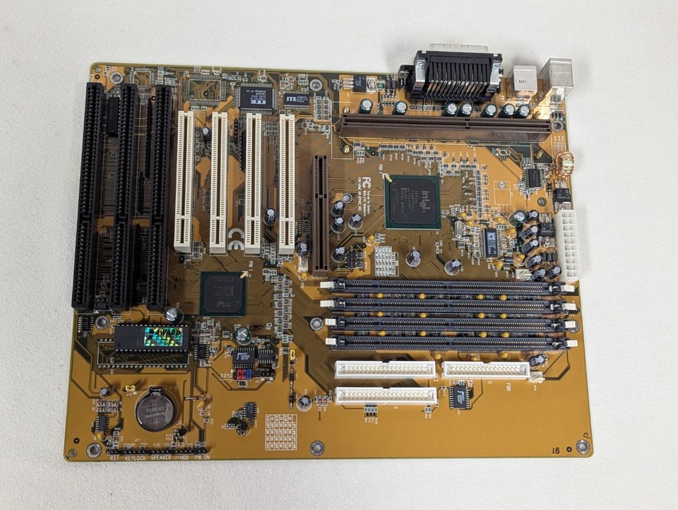 Vintage Intel Desktop Board ATX Motherboard ~ Slot 1 PCI ISA AGP | eBay