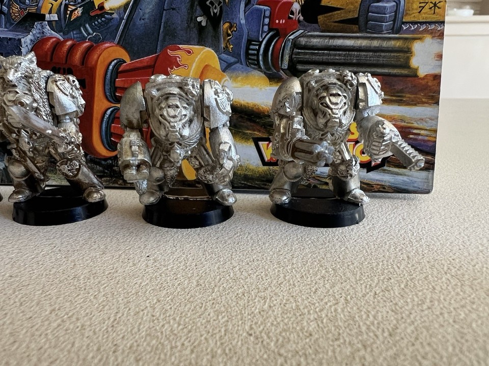 (5) GW 40k 2nd Edition Space Wolves Wolf Guard Terminator Troopers ...