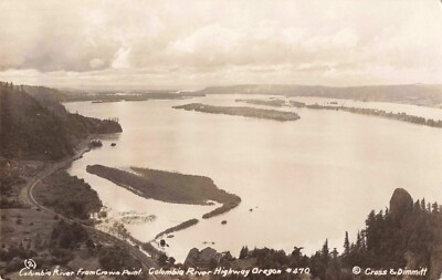 Postcard RPPC Columbia River Highway Crown Point Oregon OR AZO Stamp ...