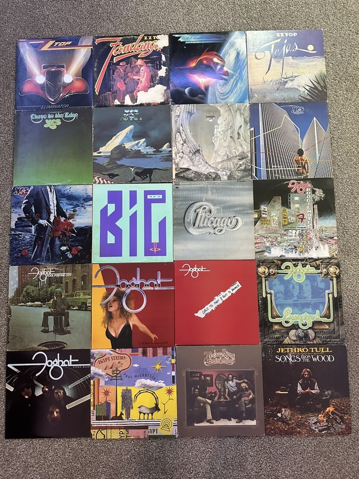 87 Vinyl Album Lot Classic Rock 60s 70s 80s Foghat Bad CO Chicago ...