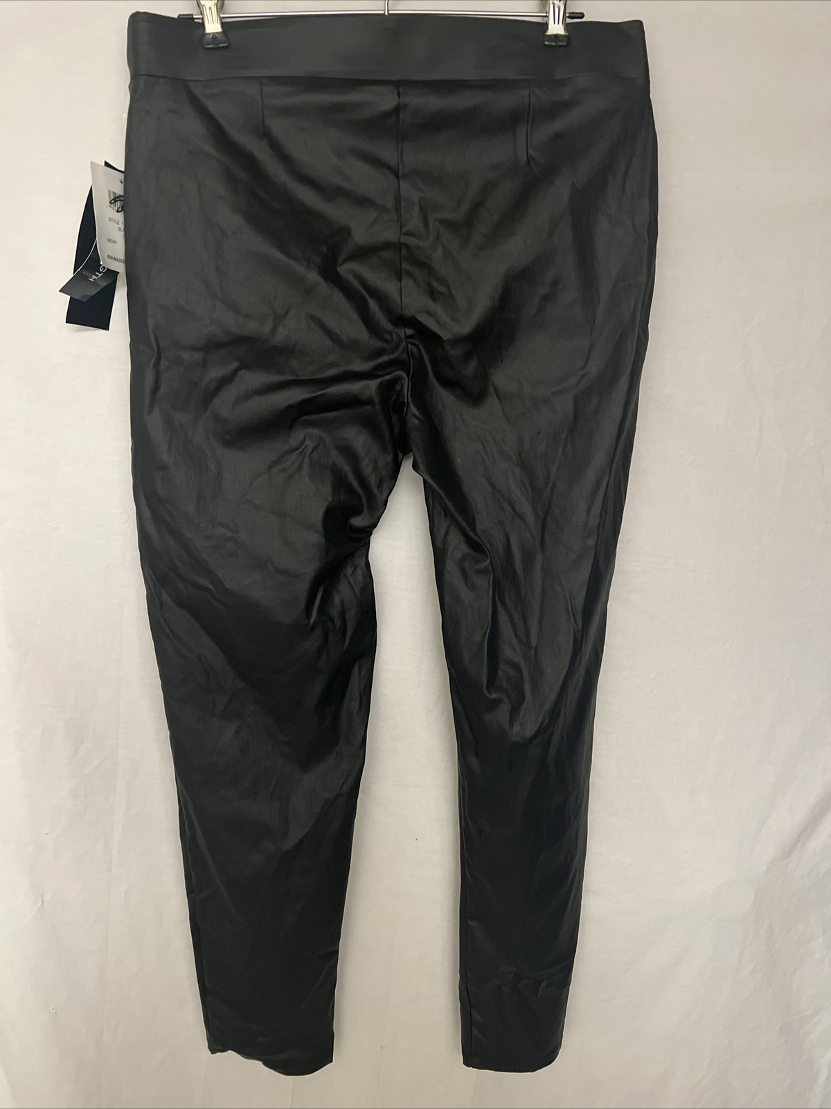 Womens 89th & Madison Faux Leather Stretch Pants Size Large Black NWT ...