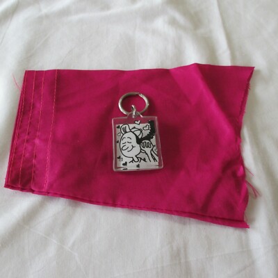 VINTAGE Keychain Keyring Key Tag Popeye Olive Oyl Val O City Six Flags ...