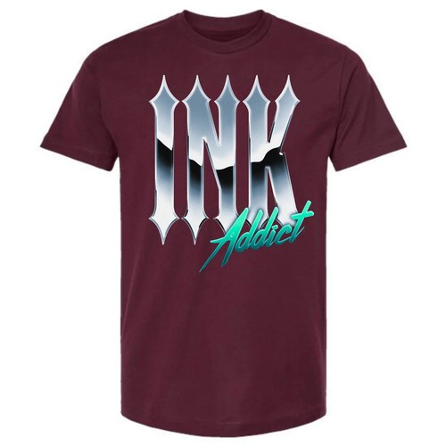 Neuf InkAddict Unisexe Chrome Encre T-Shirt Marron SMALL-3XLARGE ...