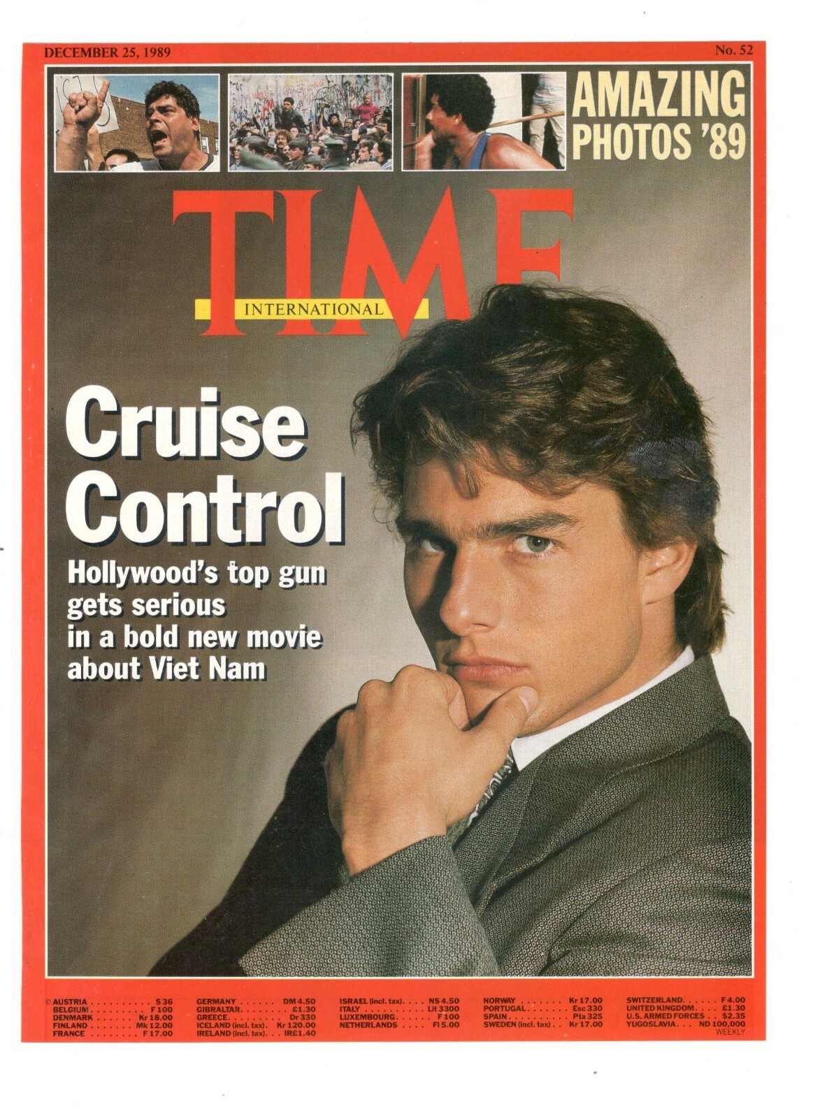 Tom Cruise Control 1989 Time Solo Cover 1 Page Original Collection ...