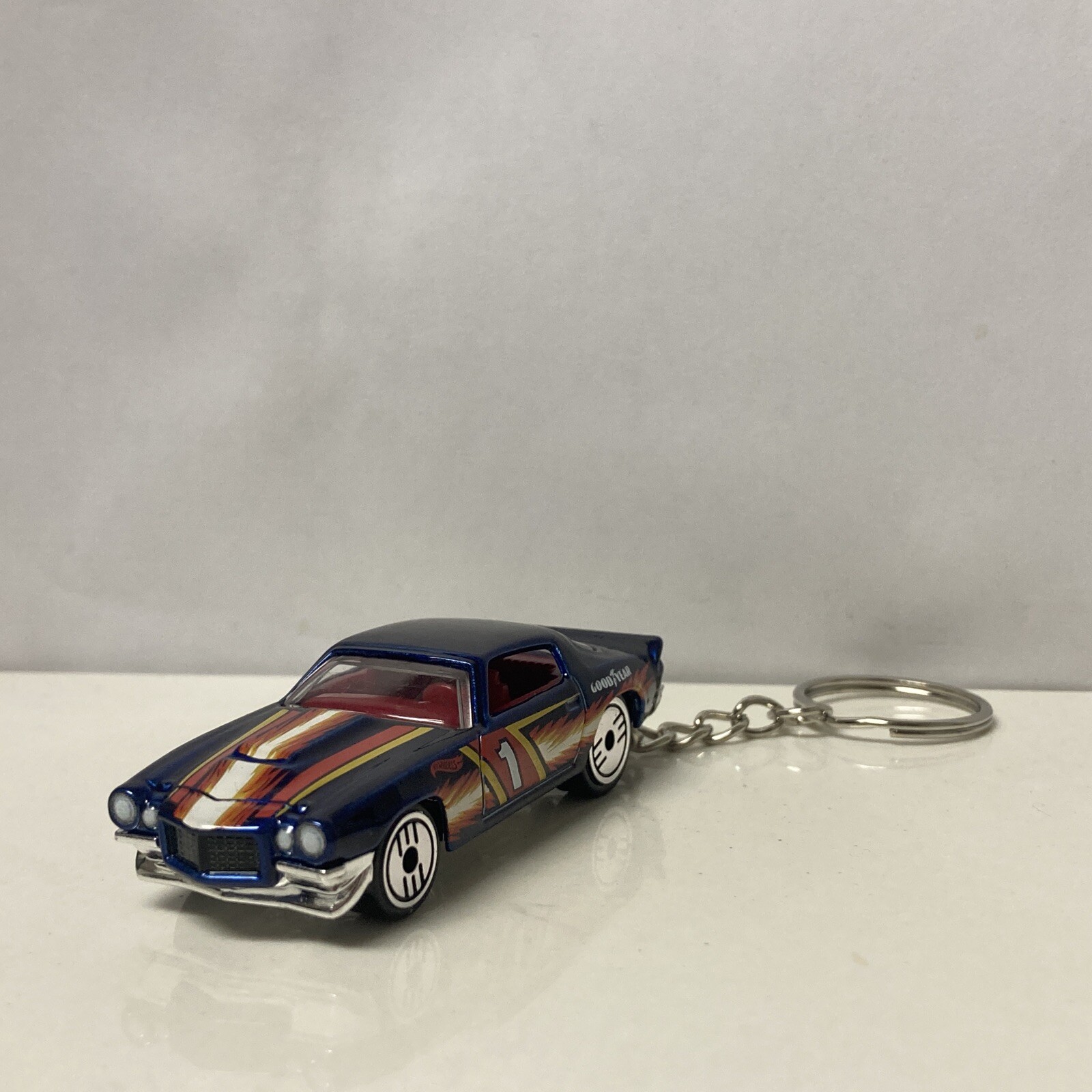 RARE KEY CHAIN BLUE CHEVY CAMARO CUSTOM LIMITED EDITION 1970 1971 1972 ...