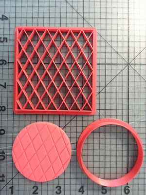Quilted Diamond Imprint Cookie Cutter and Stamp | eBay