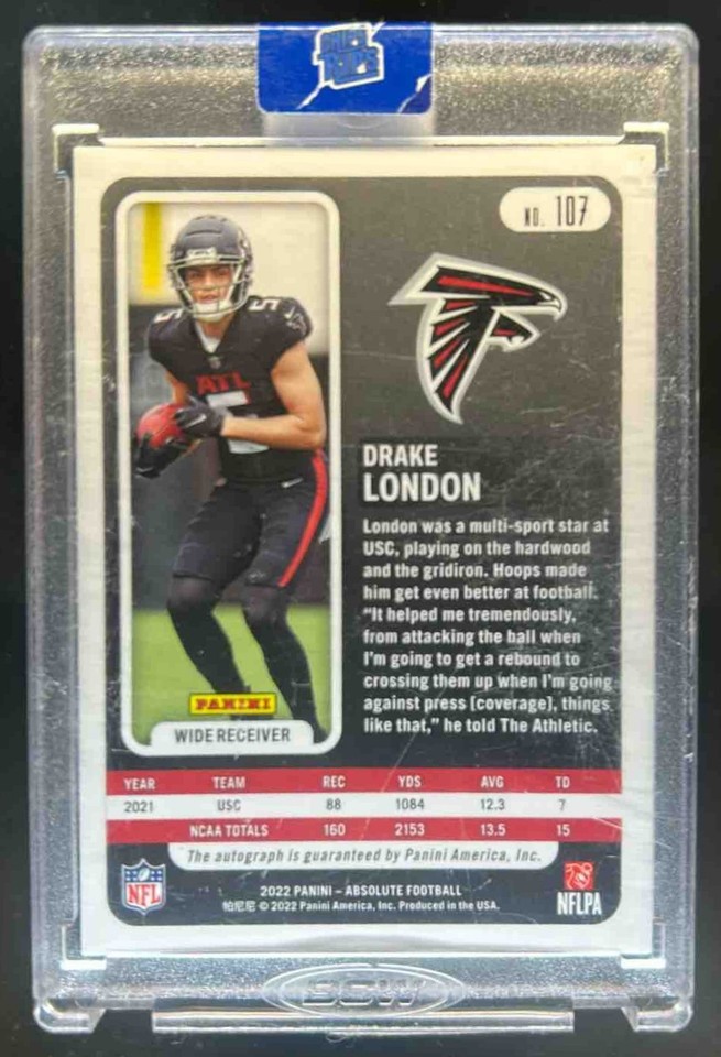 2022 Absolute Drake London Signature Rookies Spectrum RC Auto #/50 ...