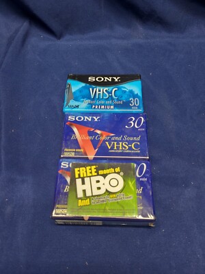 Lot of 3 Sony VHS-C Video Camcorder Tapes 30/90 Min TC-30VHGL | eBay