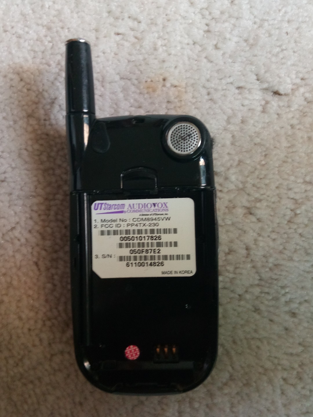 Audiovox Cell Phone Model No. CDM8945VW | eBay