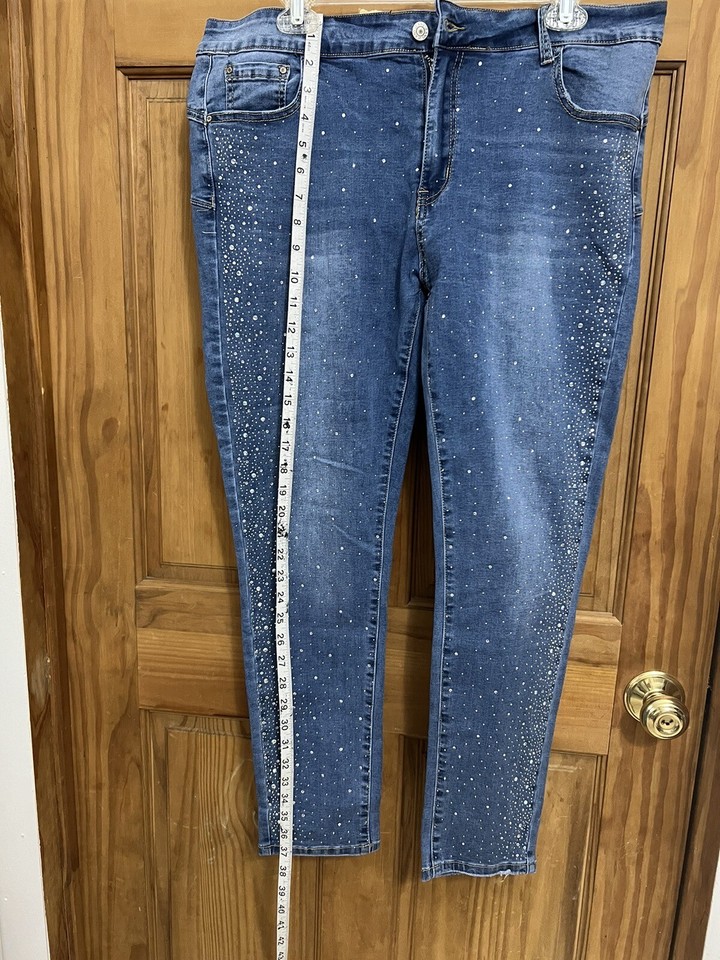 Jean’s High Rise Brand Red-seventy Denim Women’s Sz 48 Mid Blue With ...