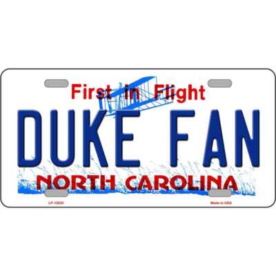Duke Fan Novelty Metal License Plate Tag LP-12930 | eBay