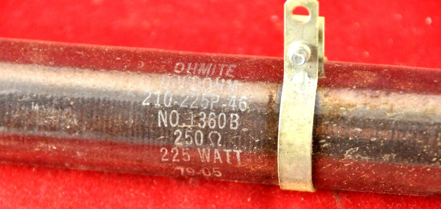 NIB Ohmite 250 ohms Variable CT 225 Watts Resistor 1360 Viterous ...