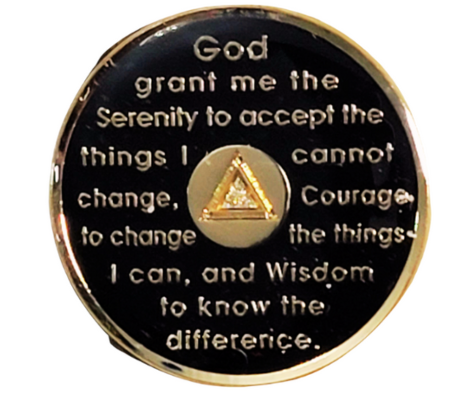 12 Step Alcoholics Anonymous AA Yearly Blue & Black Regal Recovery ...