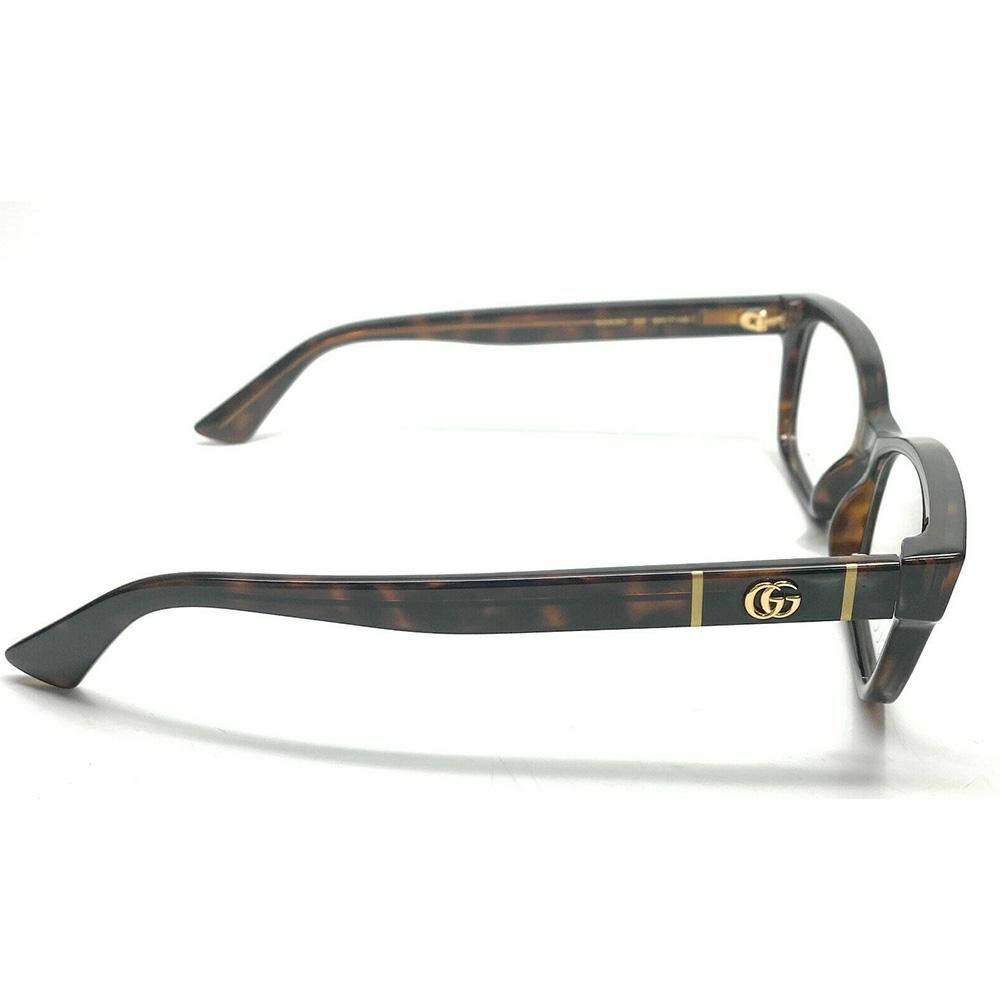 New Authentic Gucci Cat Eye Women's Eyeglasses Havana W/Demo Lens ...