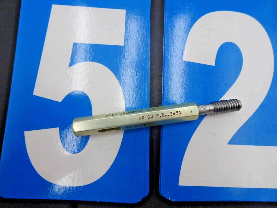 5/16-18 UNC-1A THREAD SET PLUG GAGE NO GO PD= .2691 C | eBay