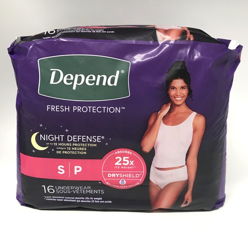Depend Night Defense Incontinence Overnight Underwear for Women 16 ...