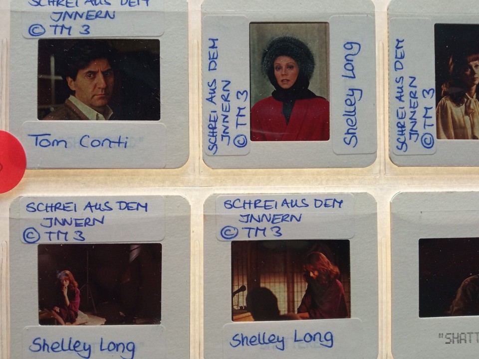 D266 8x Dias/Movie Slides SCHREI AUS DEN INNERN Shelley Long / Tom ...