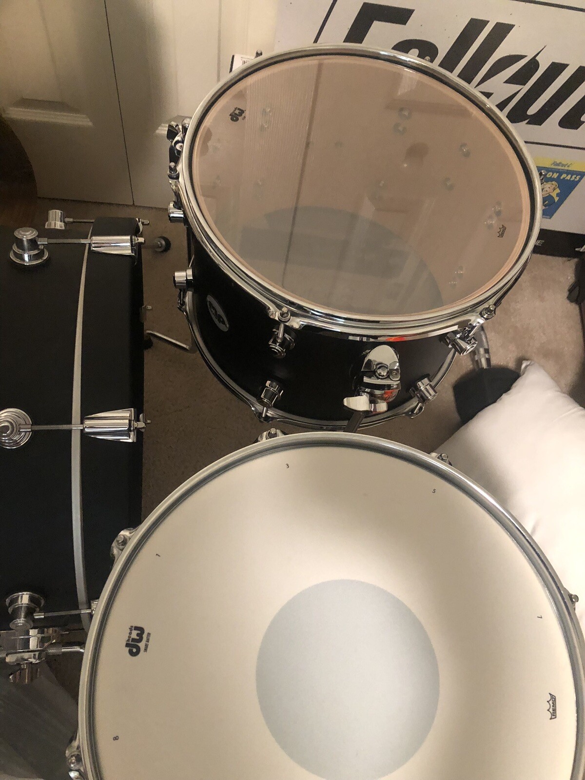DW Design Series Mini Pro Drum Set-18/13 Black Satin | eBay