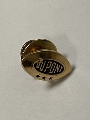 Vintage 14K LGB Gold DuPont Company Employee Service Hat Lapel Pin 3 ...