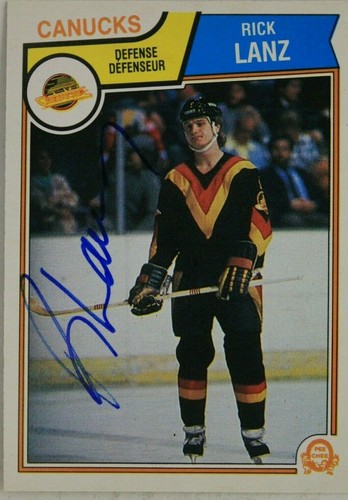 Rick Lanz Vancouver Canucks Signed Autographed 1983 OPC O Pee Chee #353 ...