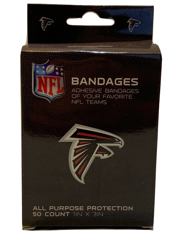 NFL Atlanta Falcons Bandages 1"x 3", 50 Count in Box-Officially ...