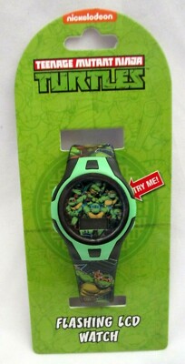 TMNT Teenage Mutant Ninja Turtles Light Up Character Digital LCD Watch ...