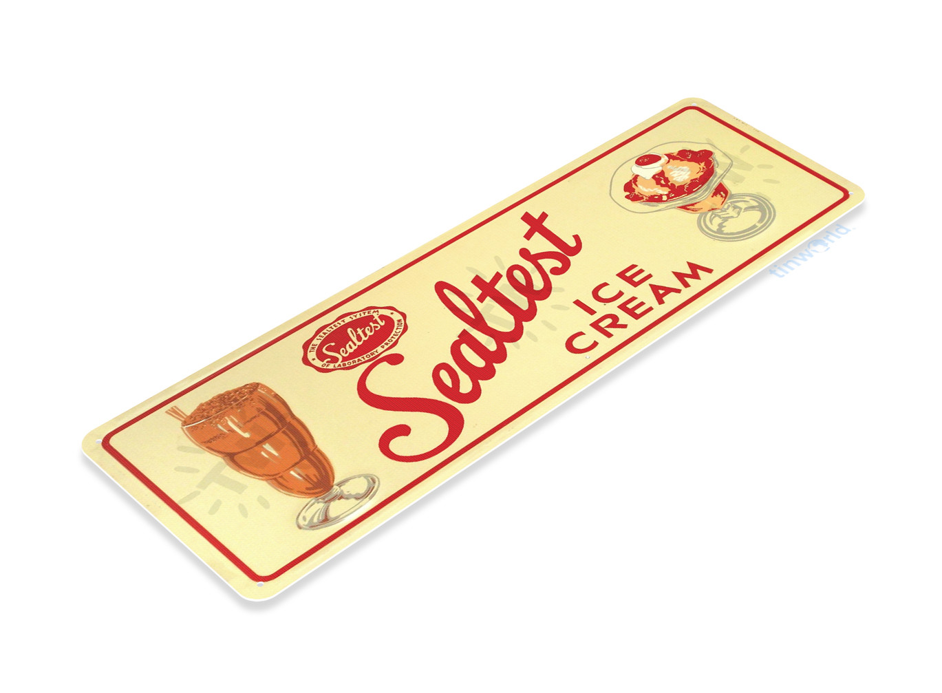Sealtest Ice Cream Sign, Retro Ice Cream Parlor Tin Sign B246 ...