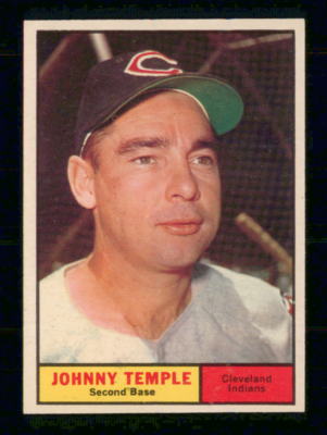 1961 TOPPS BASEBALL # 155 JOHNNY TEMPLE INV J7925 | eBay