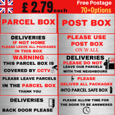 PARCELS & POST DELIVERY INSTRUCTIONS STICKERS WATERPROOF free postage ...