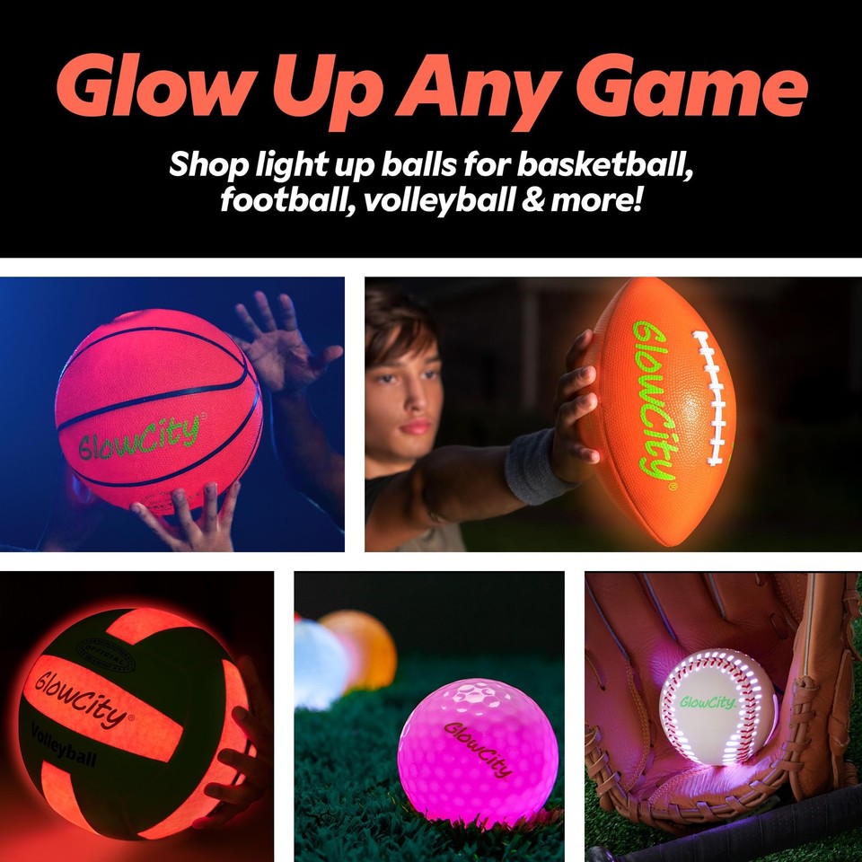 Light Up Soccer Ball, Glow in The Dark Ball, Size 4 LED Glow Soccer ...