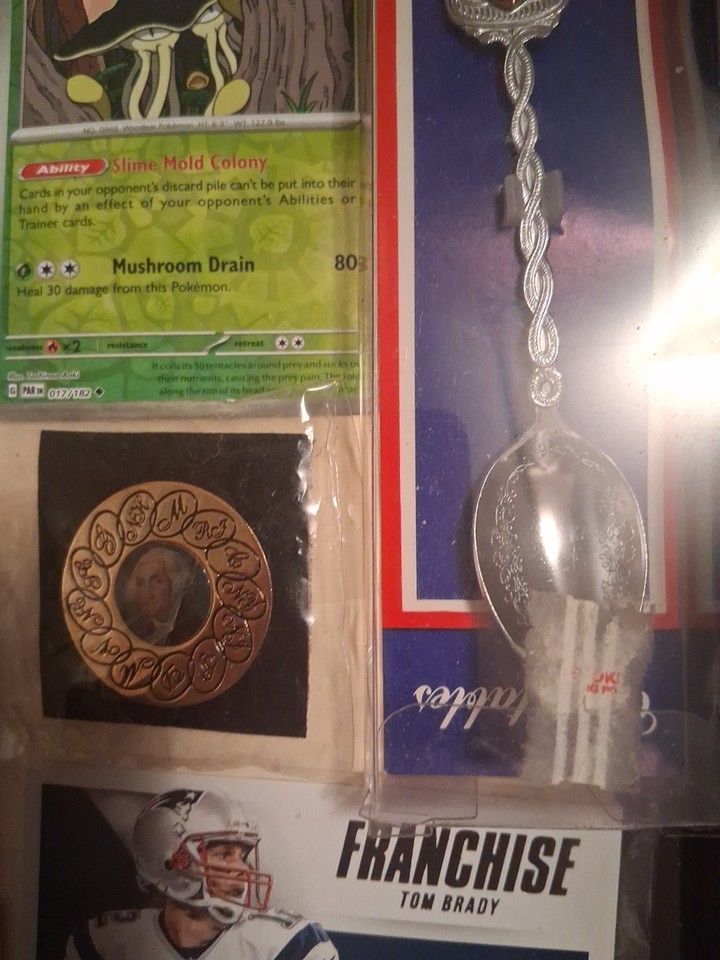 Collectible Junk Drawer Lot 2002 Proof Set Silver Spoon NFL Holo ...