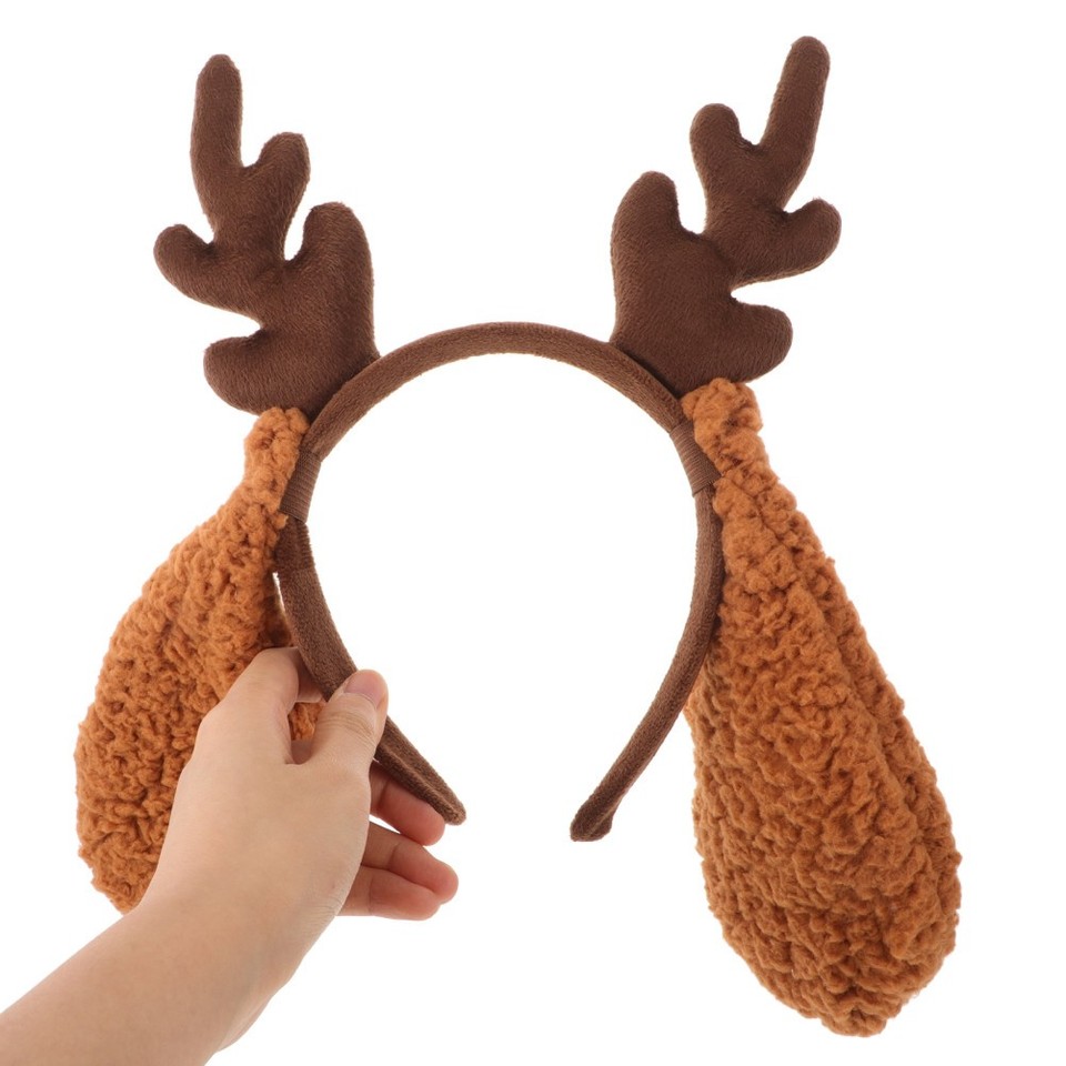 Dog Ears Reindeer Antlers Headband Fun Halloween Costume Prop Deer Horn ...