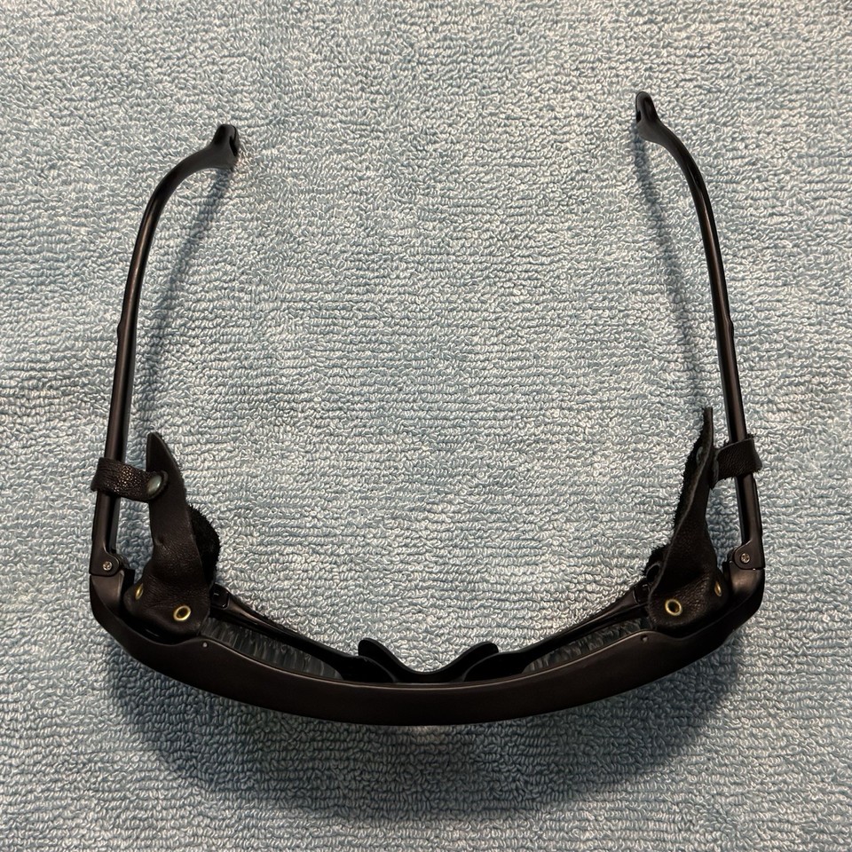 REI Glacier Black Sunglasses Side Shields Climbing Mountaineering Blue ...