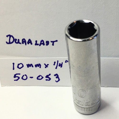 Duralast 10mm x 1/4" Dr Metric Deep Socket -50-053- 6 Pt - Free USA ...