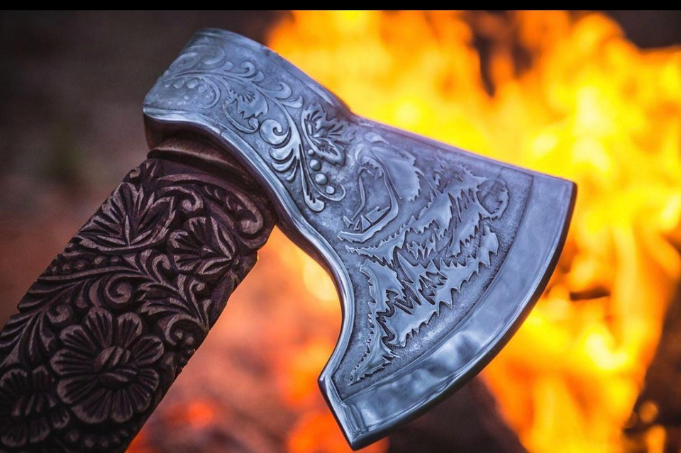 Custom Engraved Viking Axe | Handcrafted Norse Axe | Personalized Gift ...