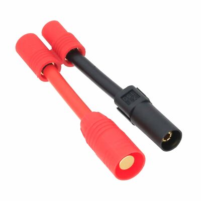 AS150 XT150 Male to HXT 6mm Bullet Female Cable 10AWG 5CM Wire for RC ...