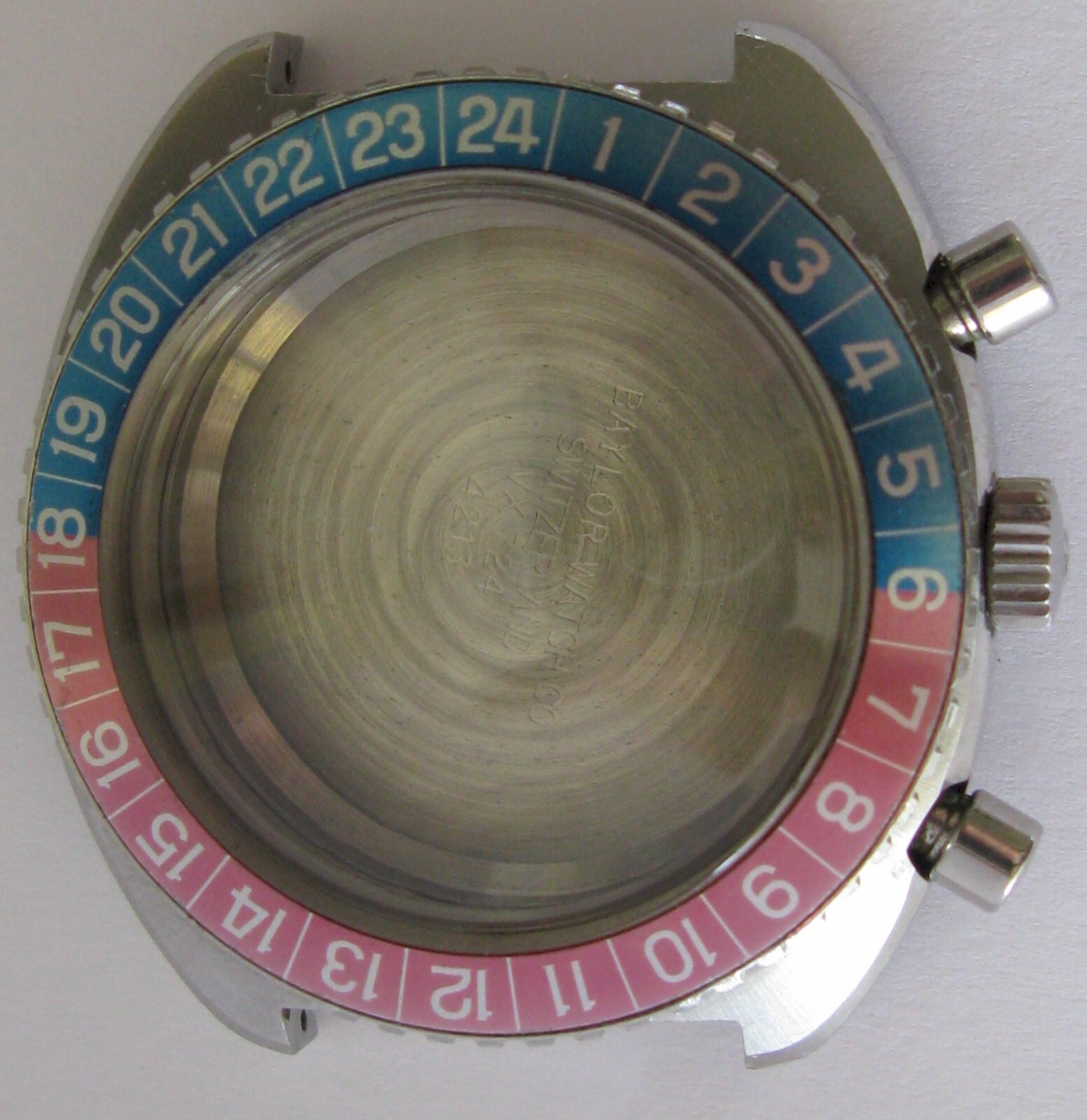 Baylor 4213 chronograph s. steel case for Valjoux 724 GMT diameter 42 ...