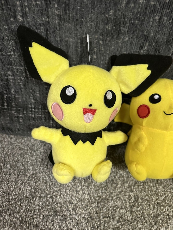 Pokemon Plush Stuffed Animal Toy Lot Pichu Pikachu With Hat Pumpkin ...
