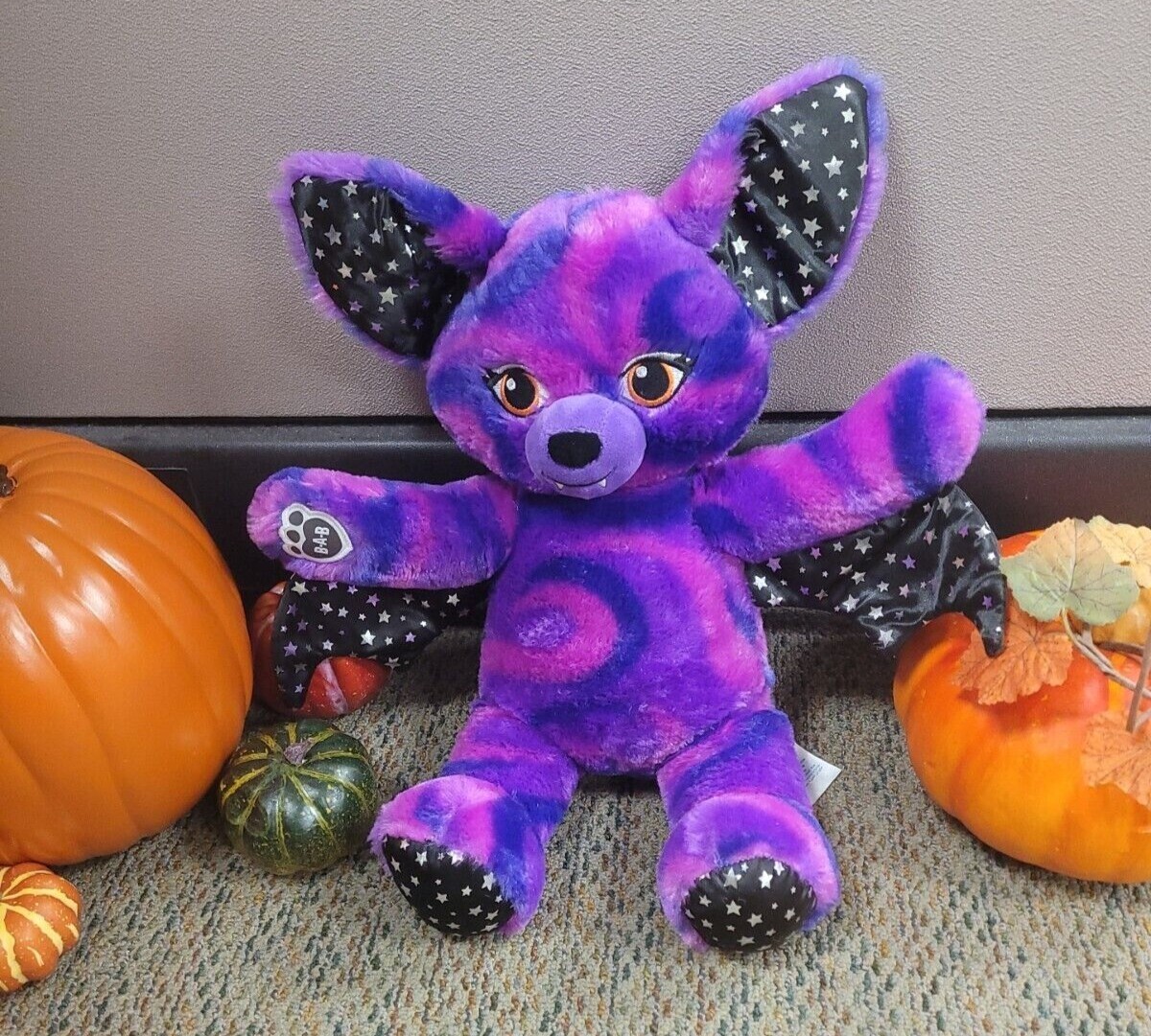 Halloween Build-A-Bear Purple Starry Night Vampire Bat 18" Plush ...