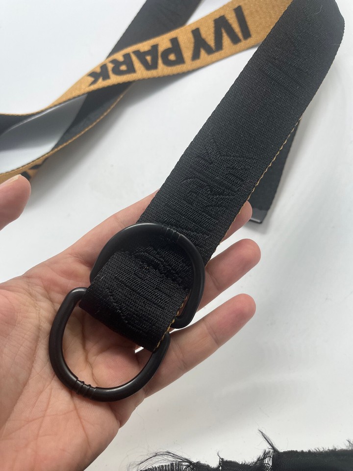 Adidas x Ivy Park Logo Reversible Belt Black/Mesa Drip 2.2 Black (Size ...