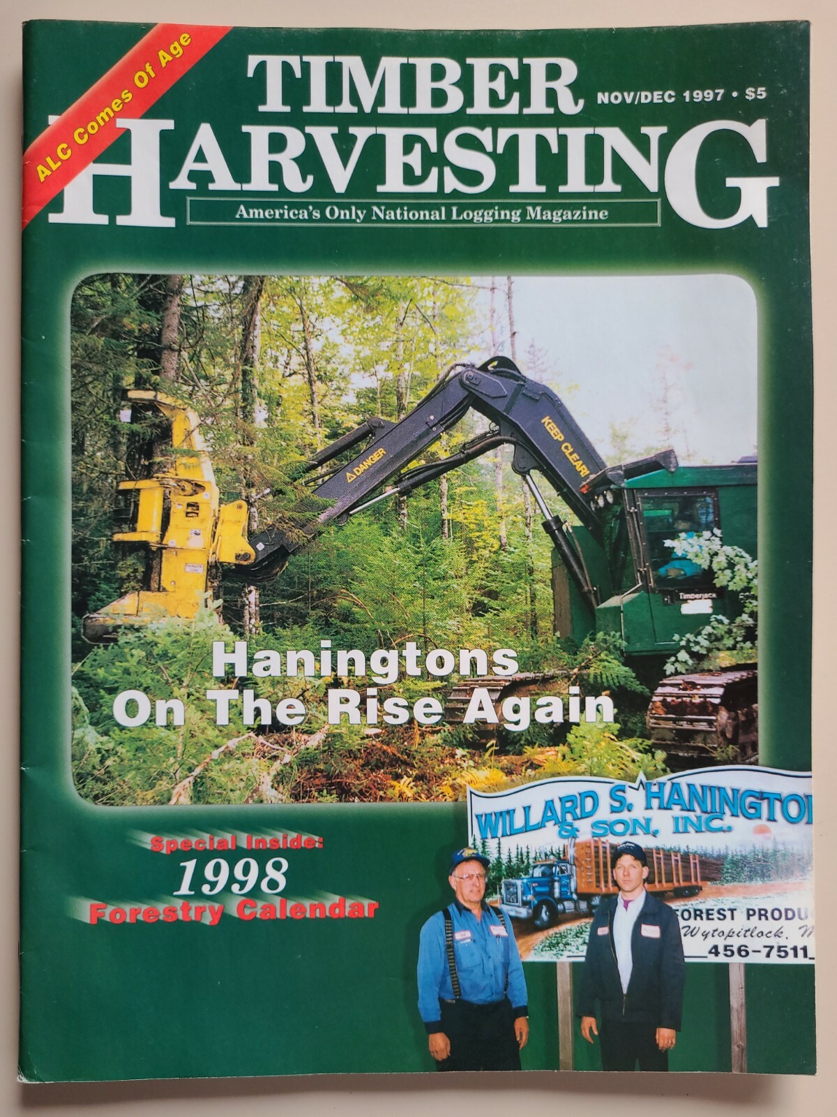 Timber Harvesting Magazine November December 1997 National Logging ...