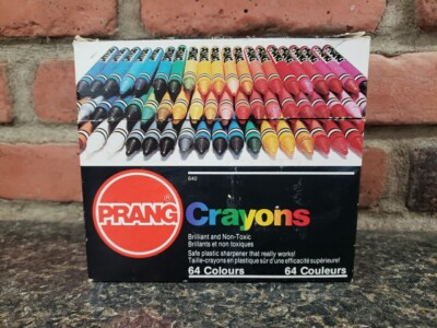 Vintage Prang Crayons 64 Colors - With Sharpener- Hardly Used | eBay