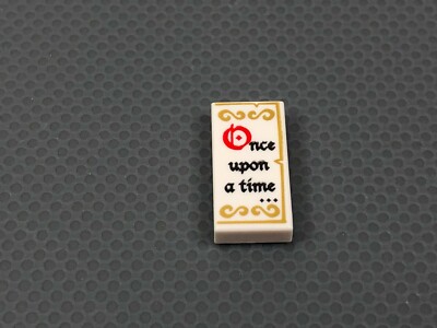 LEGO Once Upon A Time White 1x2 Printed Tile Gold Decorations black ...
