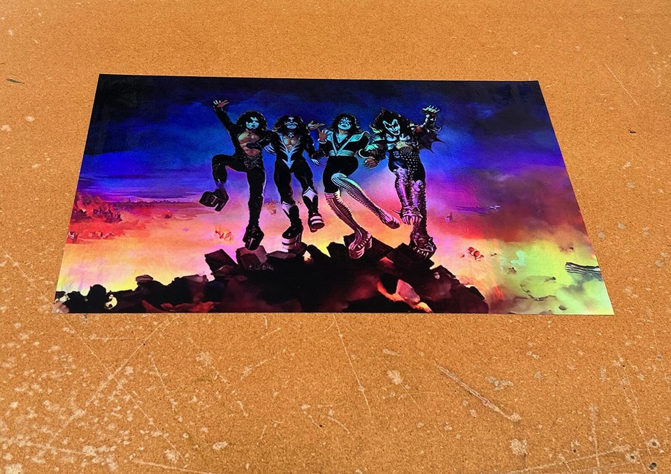 Ace Frehley Destroyer era color changing holograph poster 24" x 16 ...