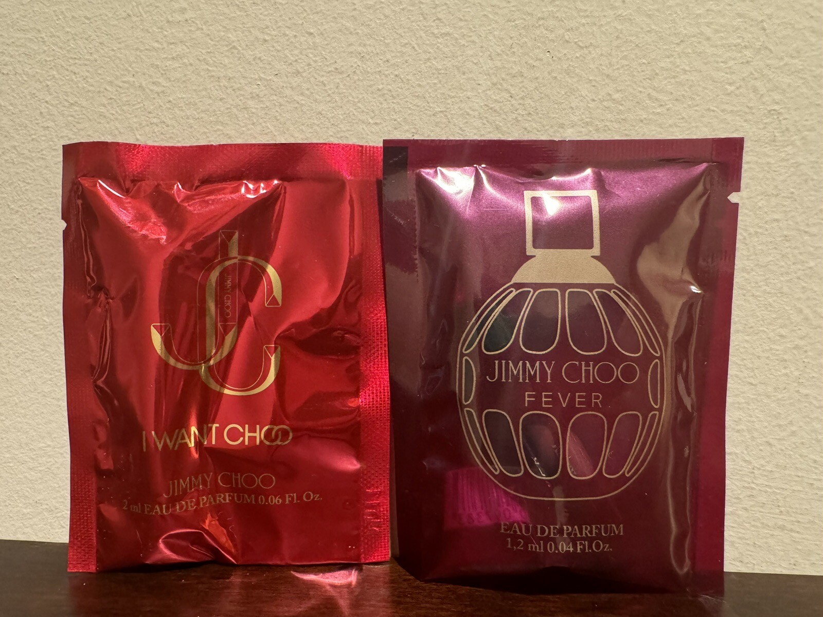 Two Jimmy Choo I Want Choo Fever EDP Sample Sprays 0.06oz / 2ml Each ...