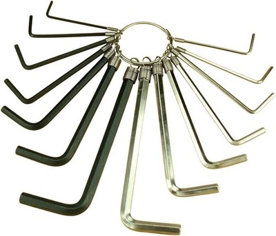 14x Hex Key Allen Alan Allan Set Kit Hardened Steel Metric & Imperial ...