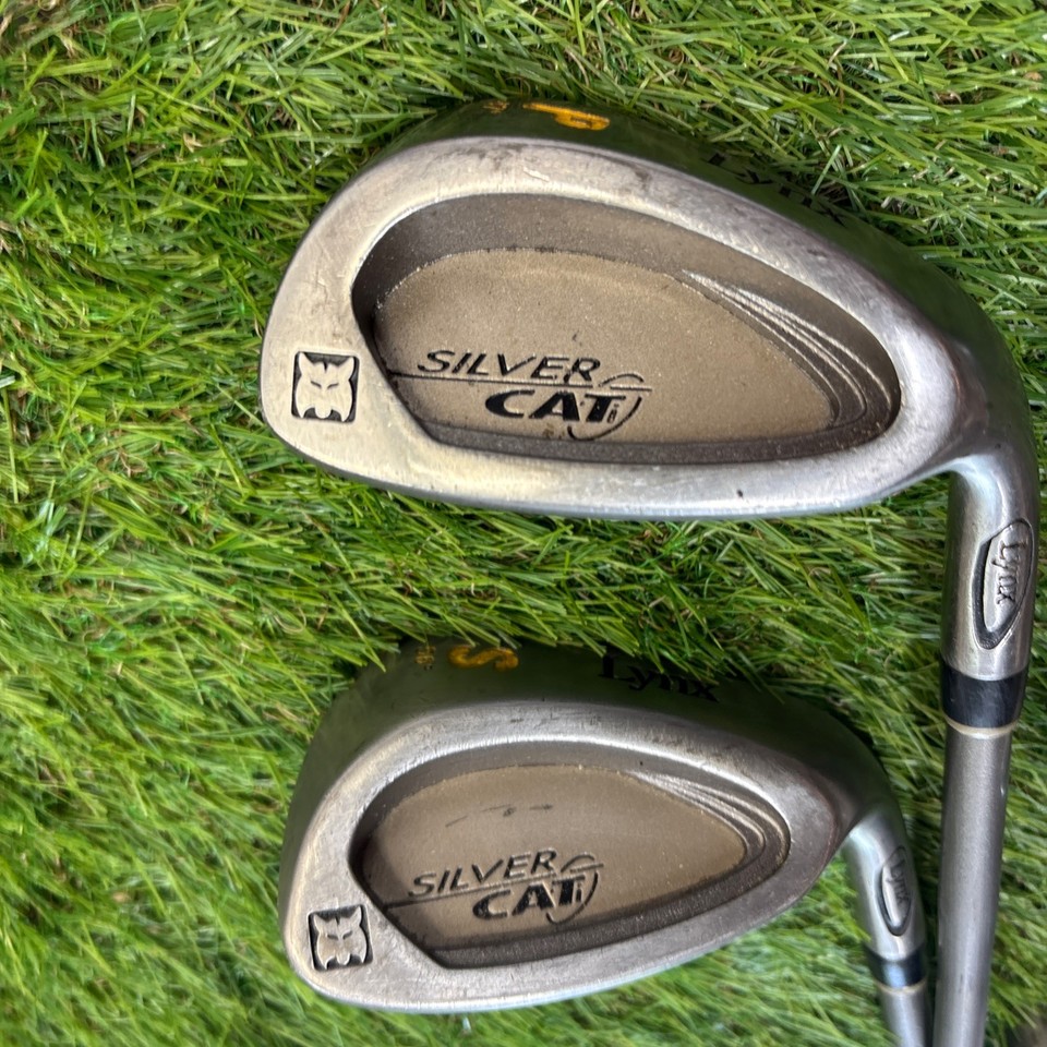 Lynx Silver Cat Senior flex Iron Set 3-4-5-6-7-8-9-PW & SW -Graphite Shafts | eBay