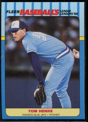 1988 Fleer Baseball Tom Henke #17 Toronto Blue Jays | eBay
