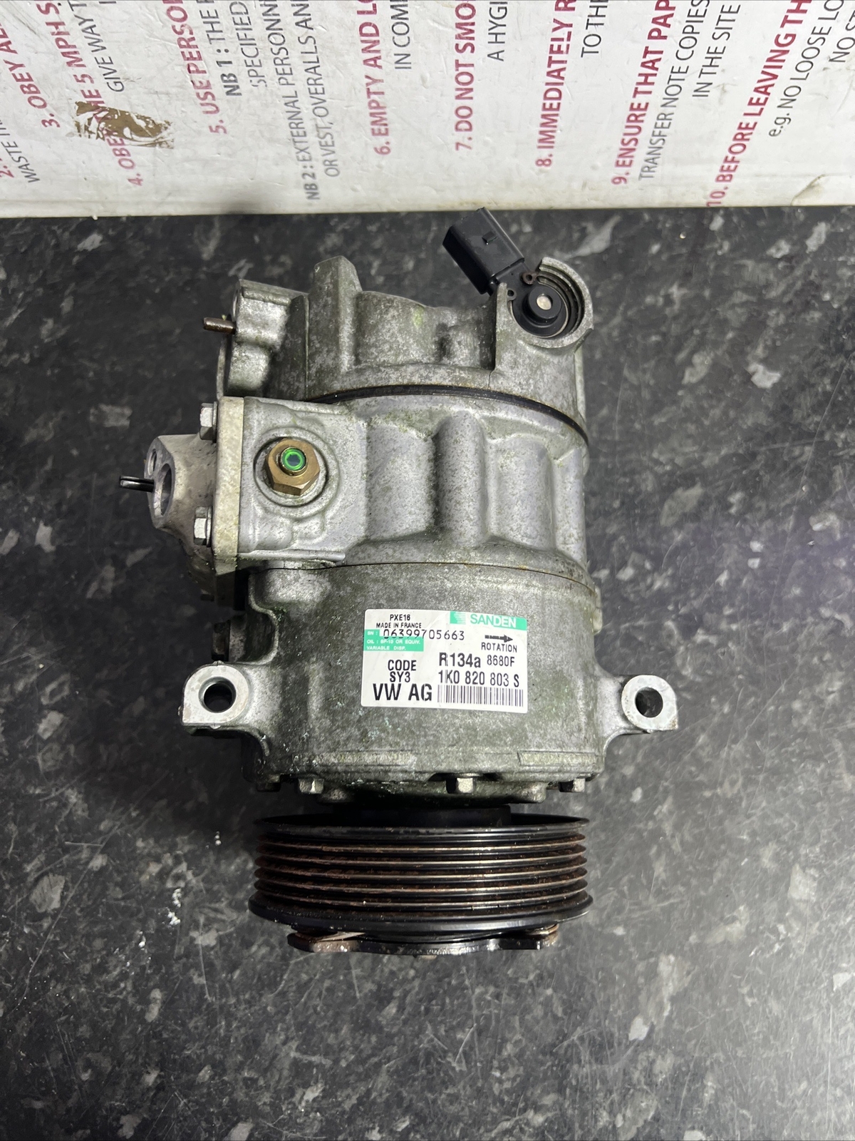 Volkswagen PASSAT B6 2.0tdi Air Conditioning Compressor Pump 1K0820803S ...
